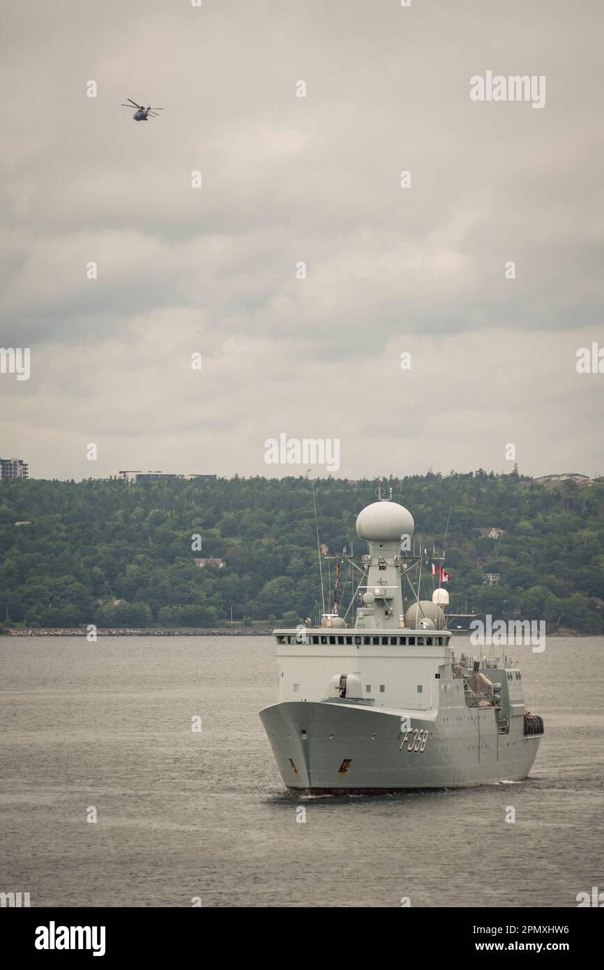 Ships departing Halifax during Operation Nanook 2022 including HDMS ...