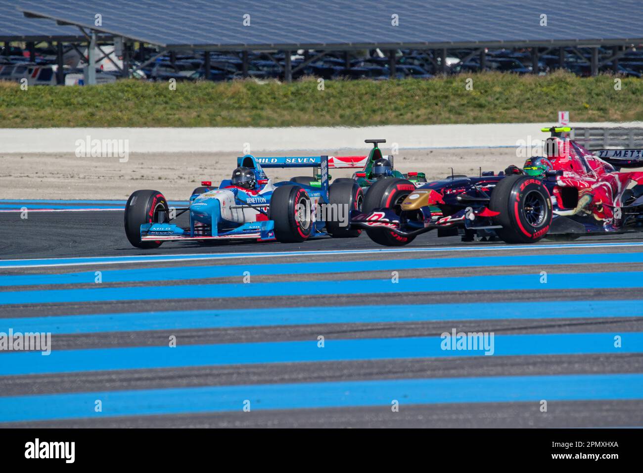 LE CASTELLET, FRANCE, April 8, 2023 : Ancient Formula One cars on track ...