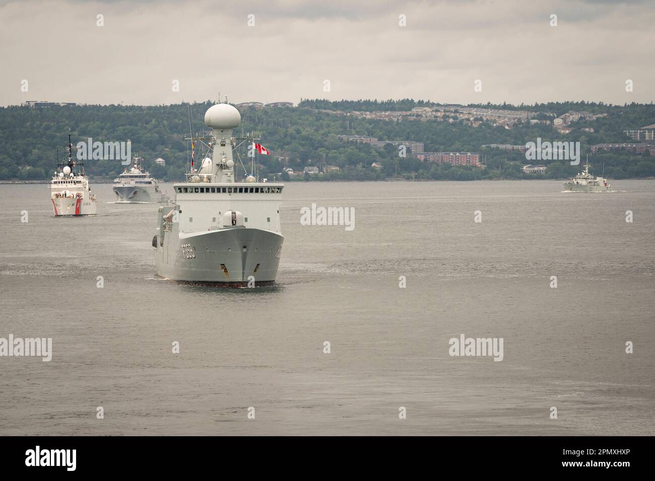Ships departing Halifax during Operation Nanook 2022 including HDMS ...
