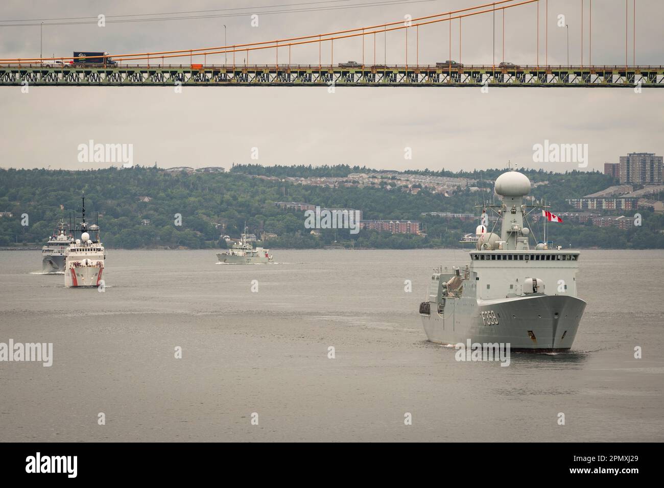 Ships departing Halifax during Operation Nanook 2022 including HDMS ...