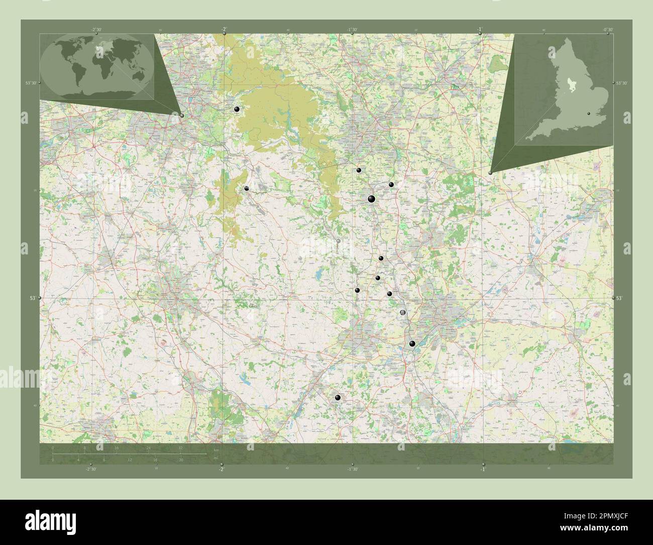 Derbyshire, administrative county of England - Great Britain. Open ...