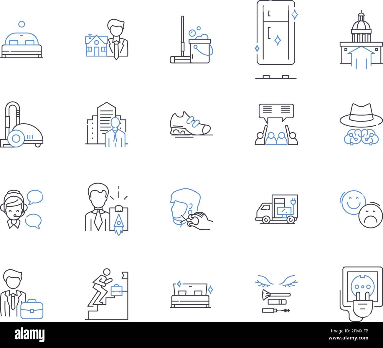 Smart city outline icons collection. Smart, City, Intelligent ...