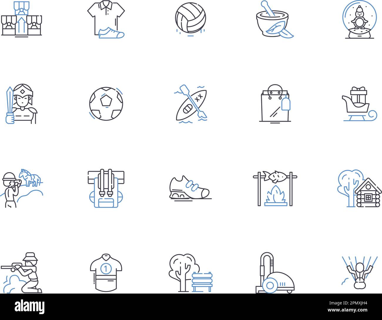 Active lifestyle outline icons collection. Active, Lifestyle ...