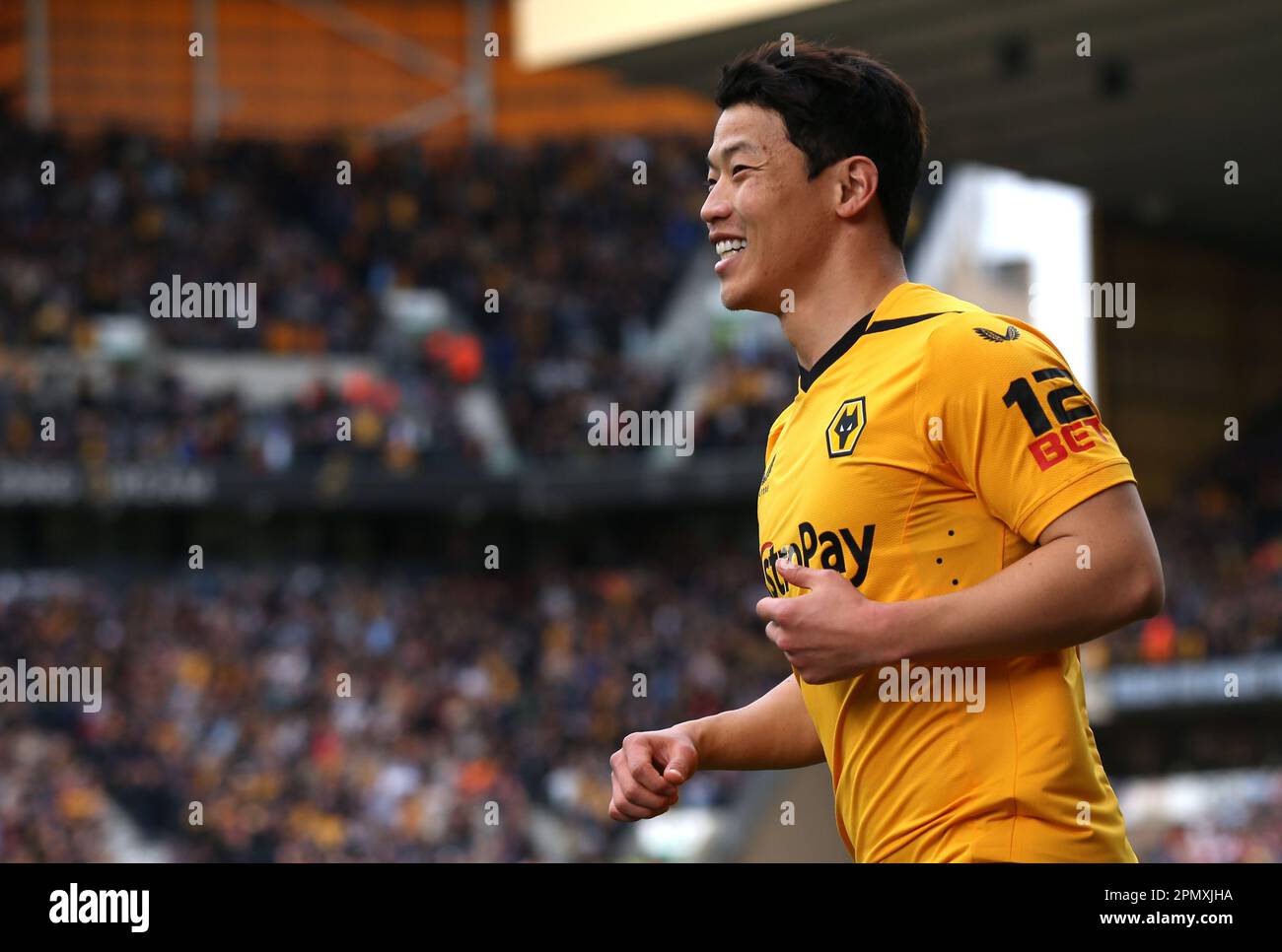 Wolverhampton Wanderers' Hwang Hee-chan celebrates scoring their side's ...