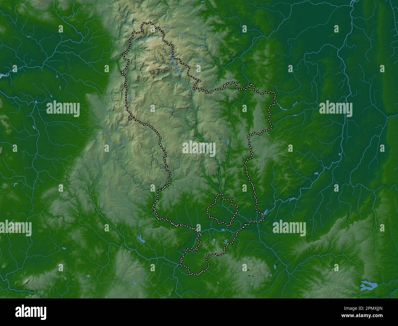 Derbyshire, administrative county of England - Great Britain. Colored ...