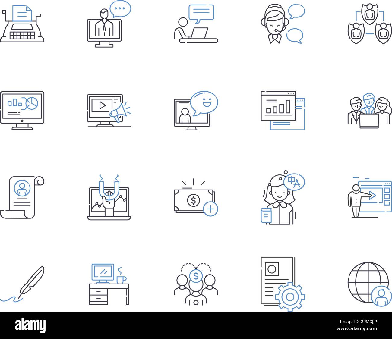 Product launch outline icons collection. Product, Launch, Release ...
