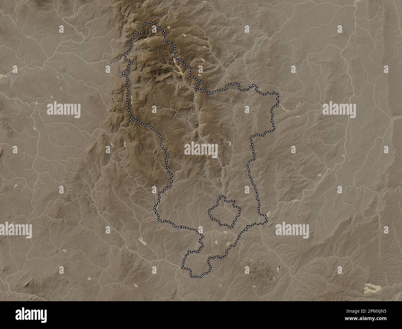 Derbyshire, administrative county of England - Great Britain. Elevation ...