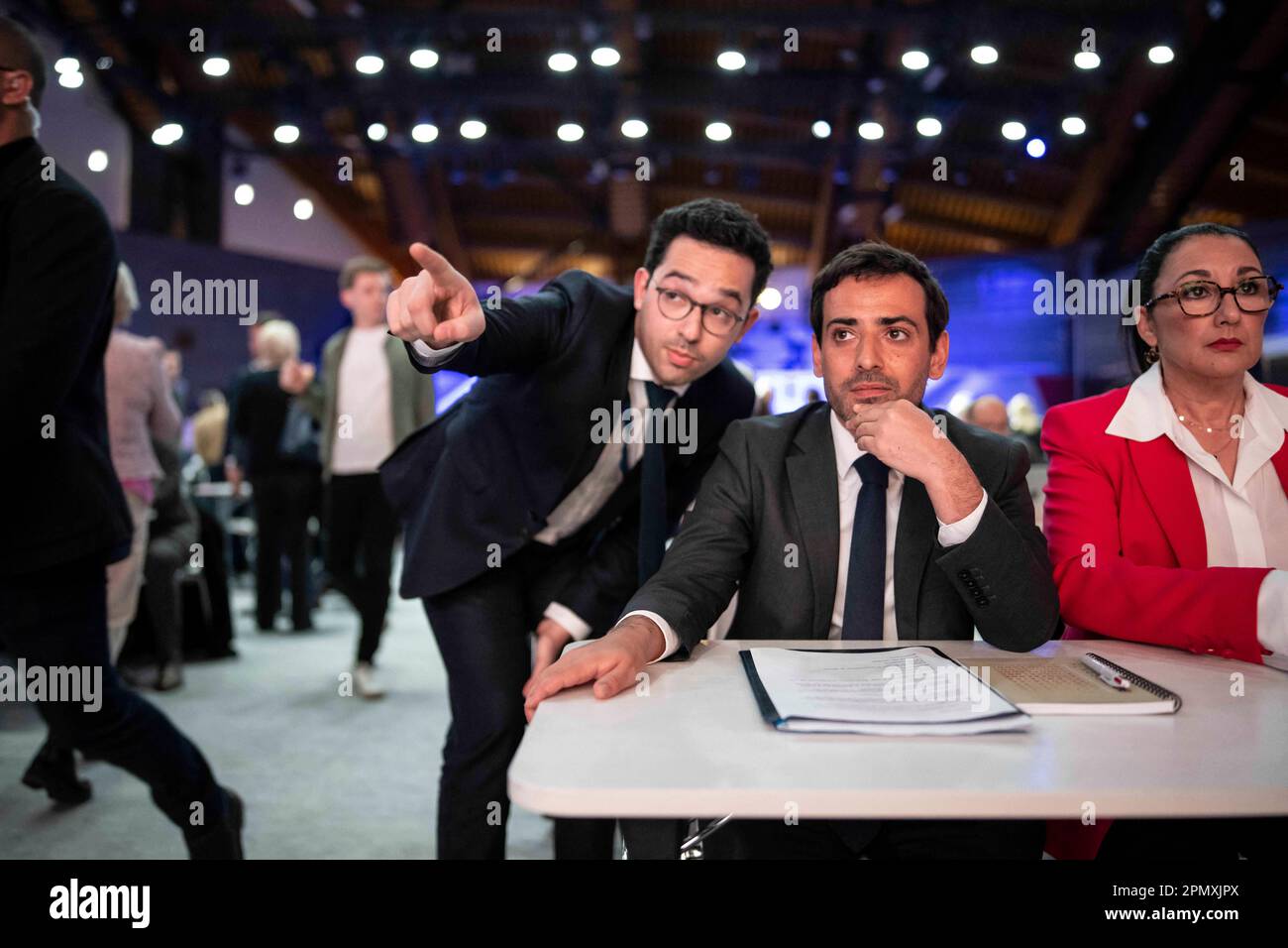 Sacha Halphen and Stephane Sejourne during the national Council of the ...
