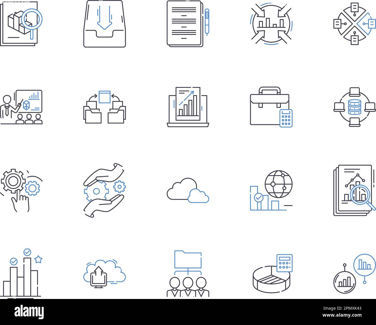 Data and cloud outline icons collection. Data, Cloud, Analytics ... Data and cloud outline icons collection. Data, Cloud, Analytics ...