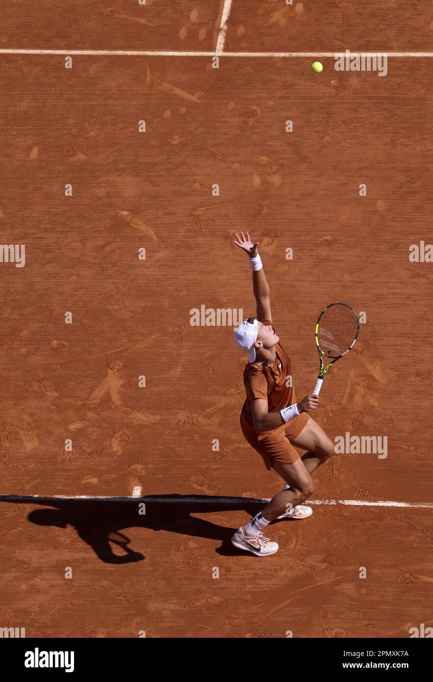 Holger Rune of Denmark during day 6 of the Rolex Monte-Carlo Masters ...
