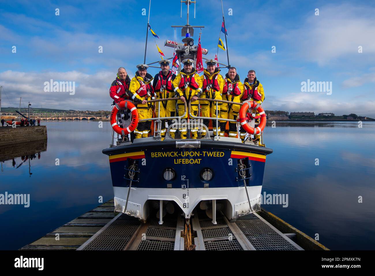 15 April 2023, Berwick upon Tweed, Northumberland The crew skippered by ...