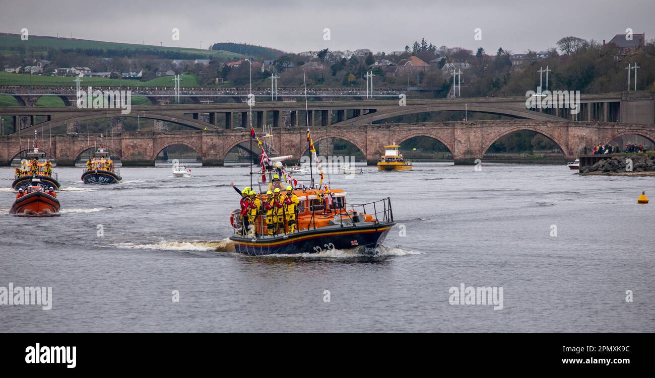 15 April 2023, Berwick upon Tweed, Northumberland RNLB Joy and Charles ...