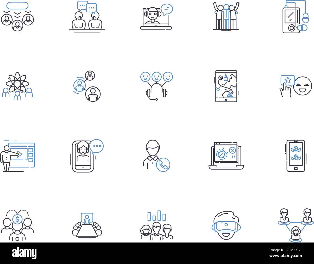 Community outline icons collection. Commune, Society, Gathering ...
