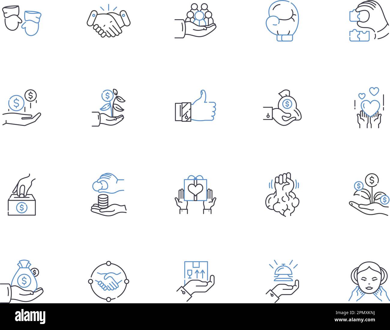 Hand gesture outline icons collection. gesticulating, waving, pointing ...
