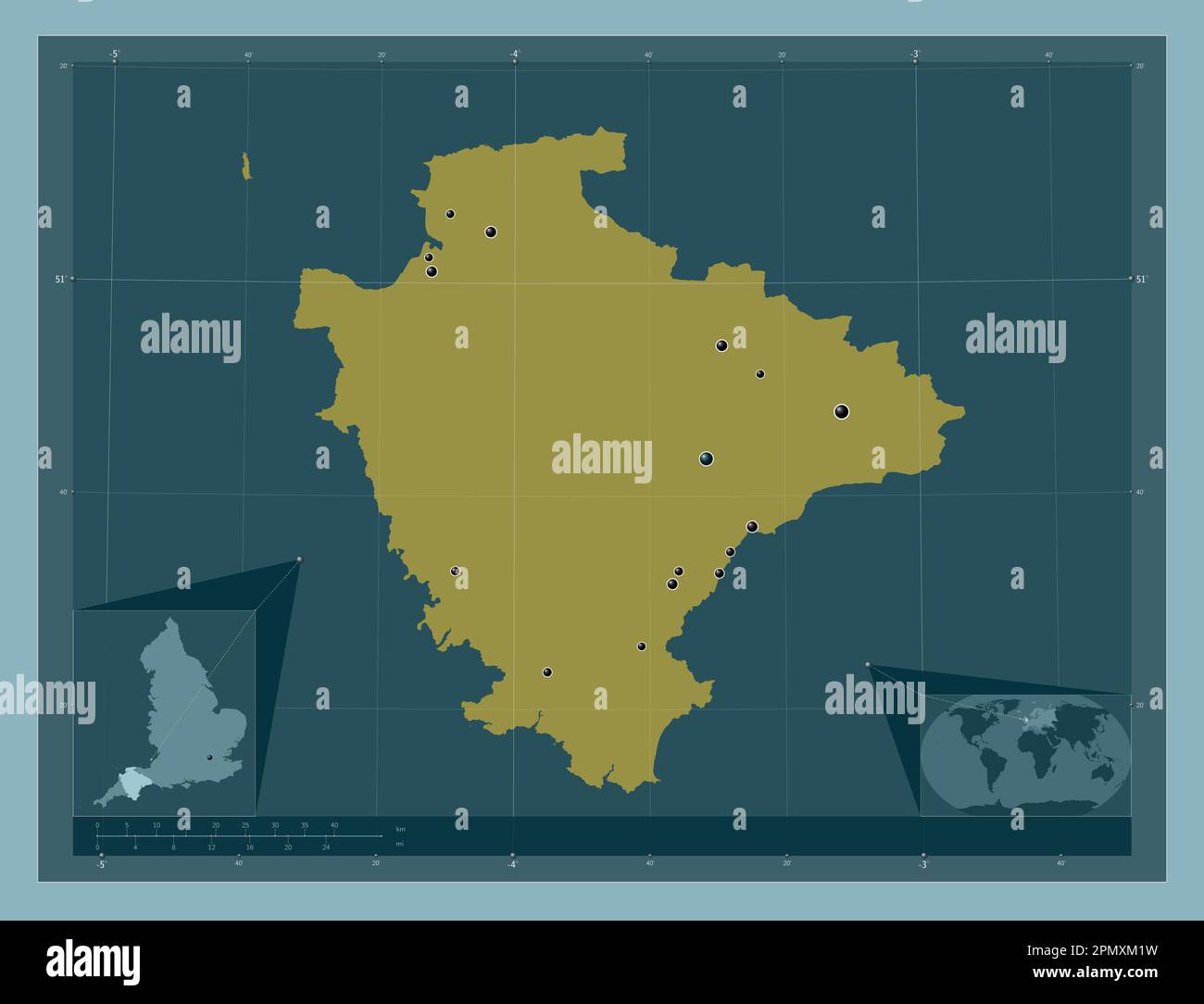 Devon, administrative county of England - Great Britain. Solid color ...