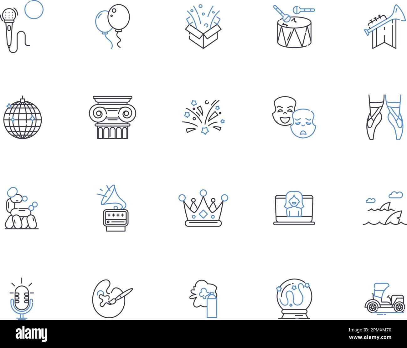 Perfomance marketing outline icons collection. Performance, Marketing ...