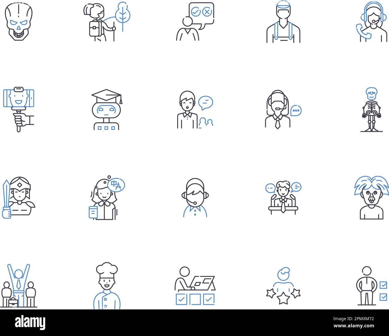 Avatars outline icons collection. Avatars, Digital, Virtual, Figures ...