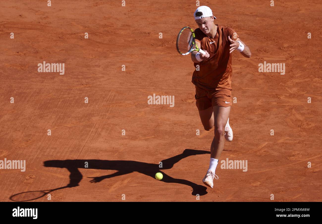 Holger Rune of Denmark during day 6 of the Rolex Monte-Carlo Masters ...