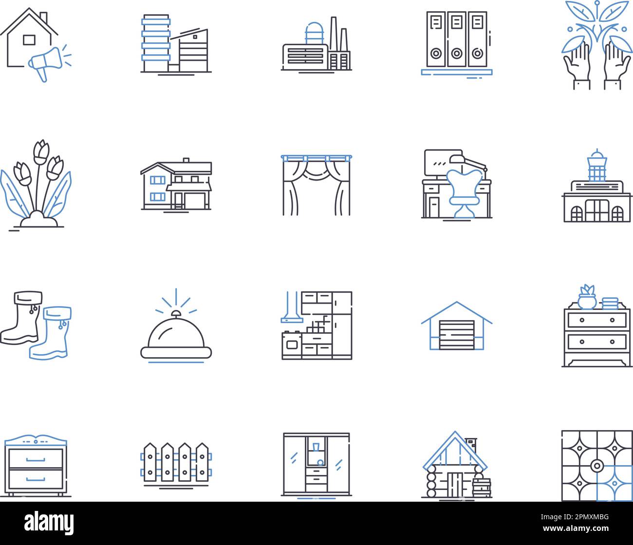 interior design studio outline icons collection. Interior, Design ...