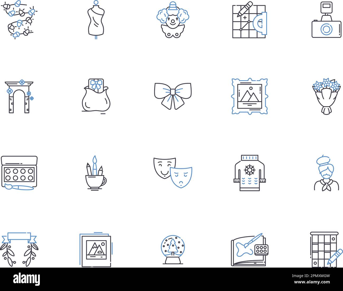 Creativity outline icons collection. Inventive, Resourceful, Innovative ...