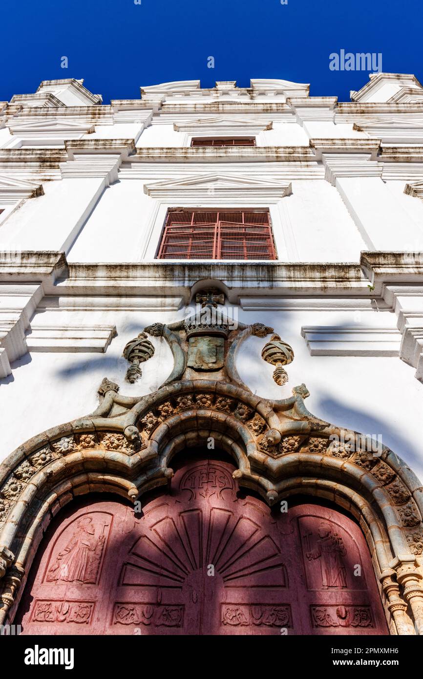 Facade of Catholic Church of St. Francis of Assisi in Goa Velha, Goa ...