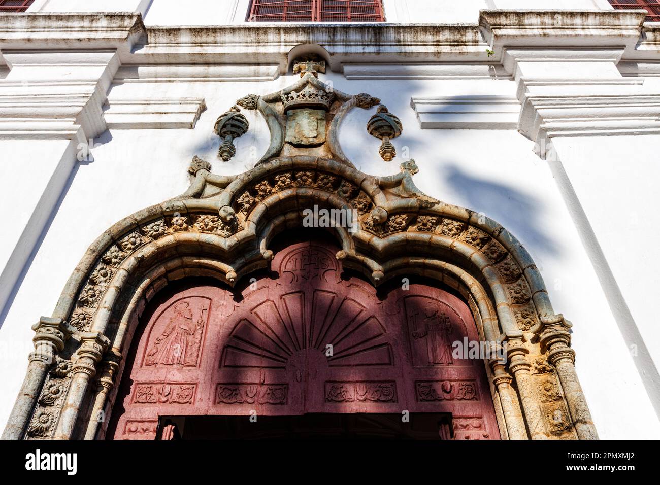Facade of Catholic Church of St. Francis of Assisi in Goa Velha, Goa ...