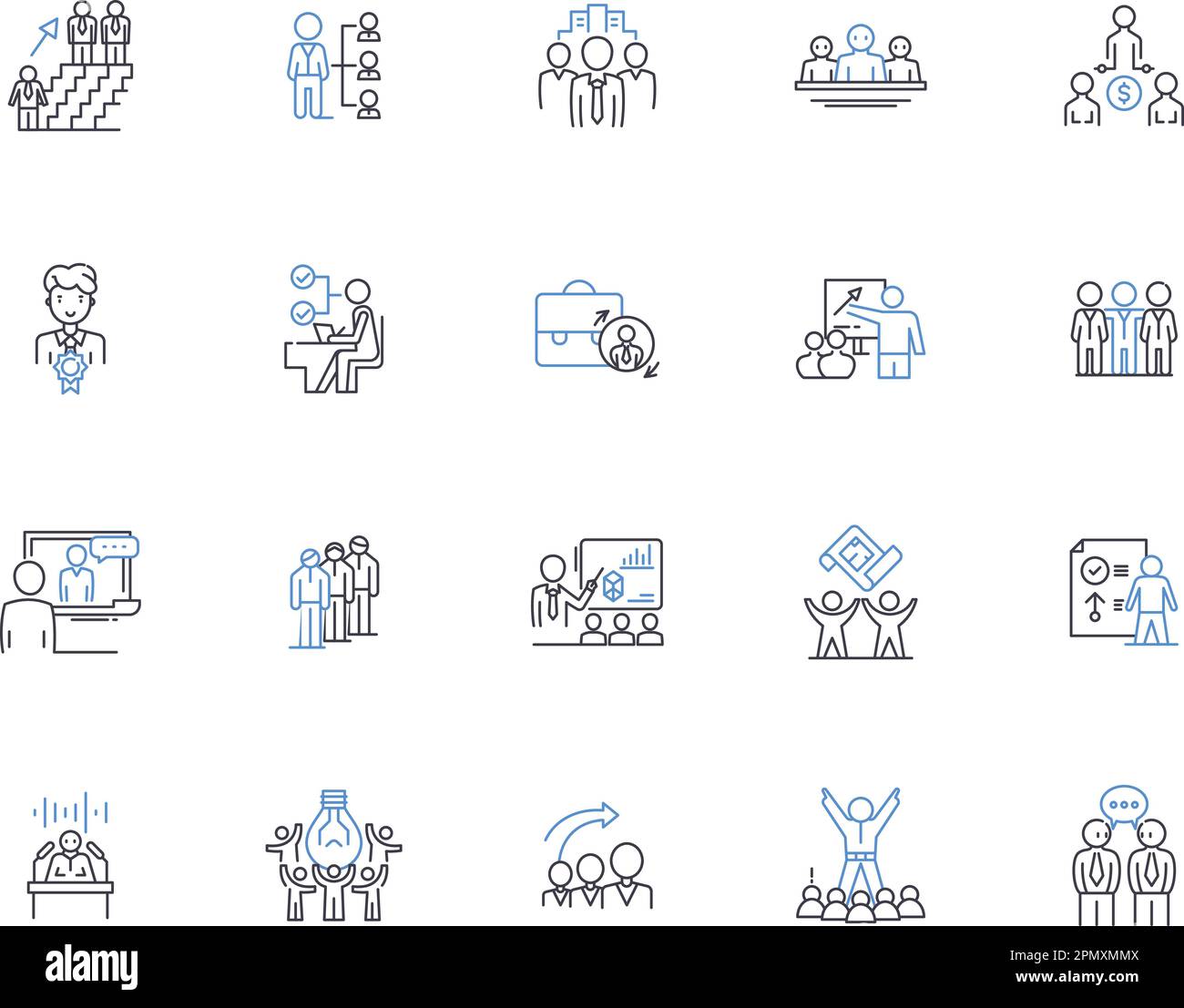 Male business outline icons collection. Males, Business, Entrepreneurs ...