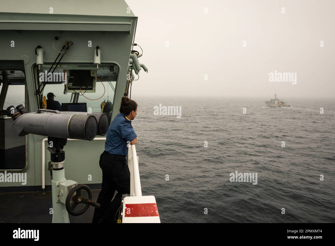 The RCN's Maritime Coastal Patrol Vessel (MCDV) HMCS Goose Bay passing ...
