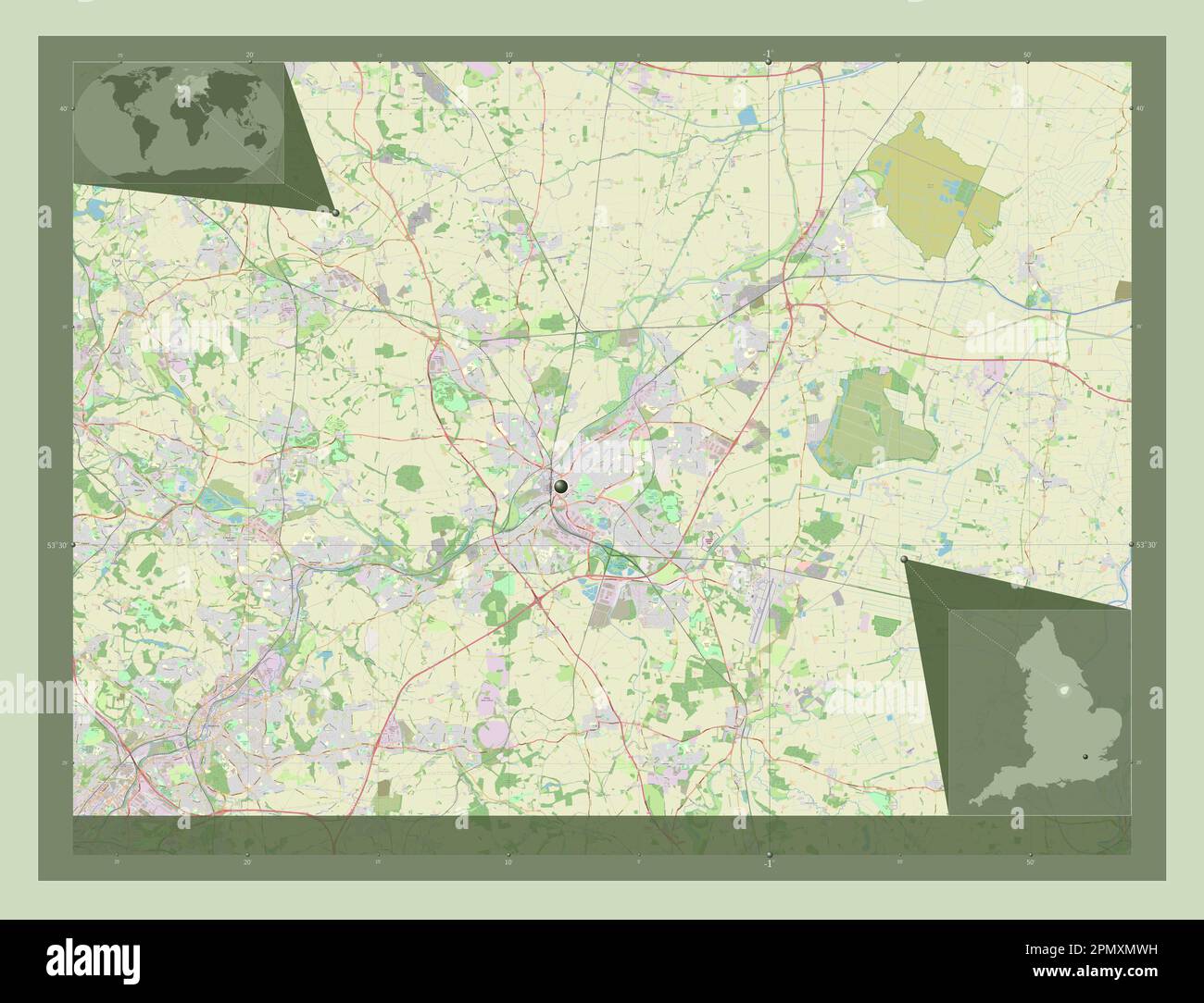 Doncaster, administrative county of England - Great Britain. Open ...