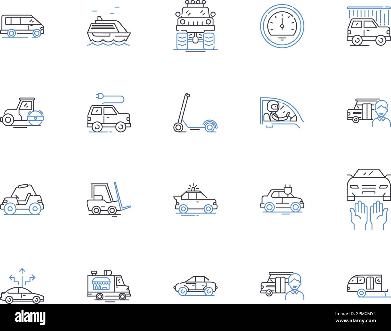 Transport and logistic outline icons collection. Logistics, Shipping ...