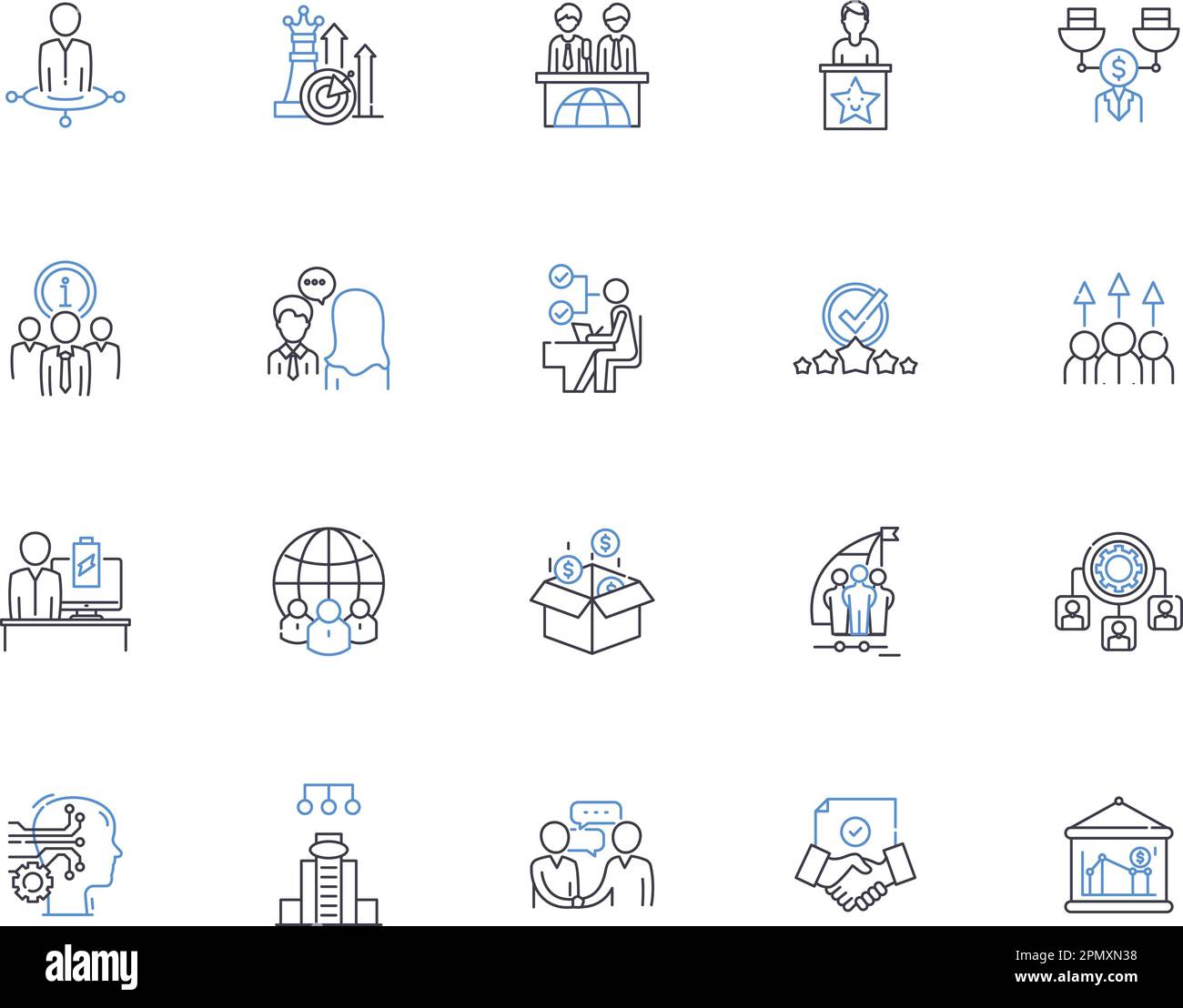 Coaching and mentorship outline icons collection. Mentoring, Coaching, Guidance, Support ...