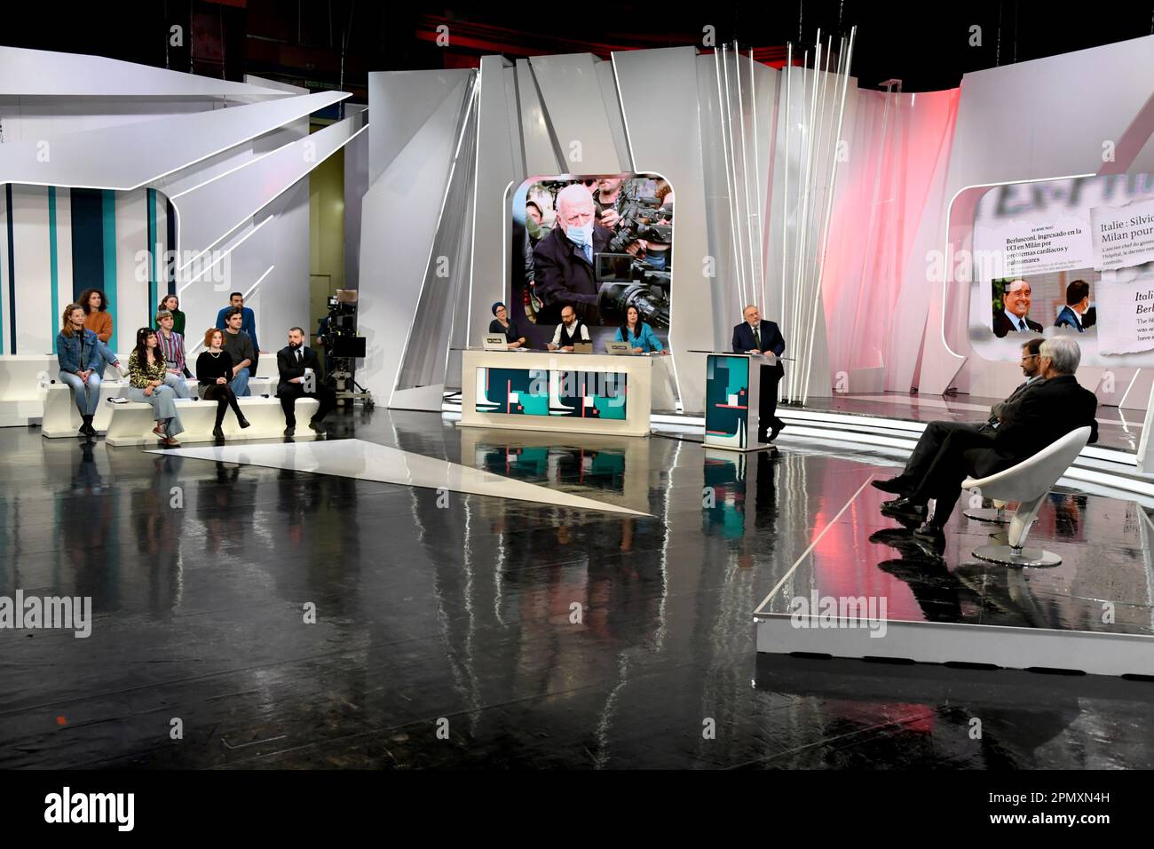 Milan, Italy. 14th Apr, 2023. Milan, TV show "TV Talk" - Massimo ...