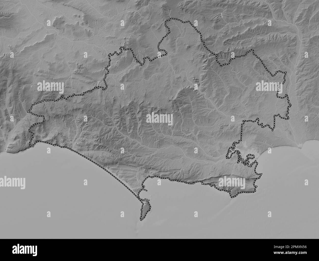 Dorset, administrative county of England - Great Britain. Grayscale ...