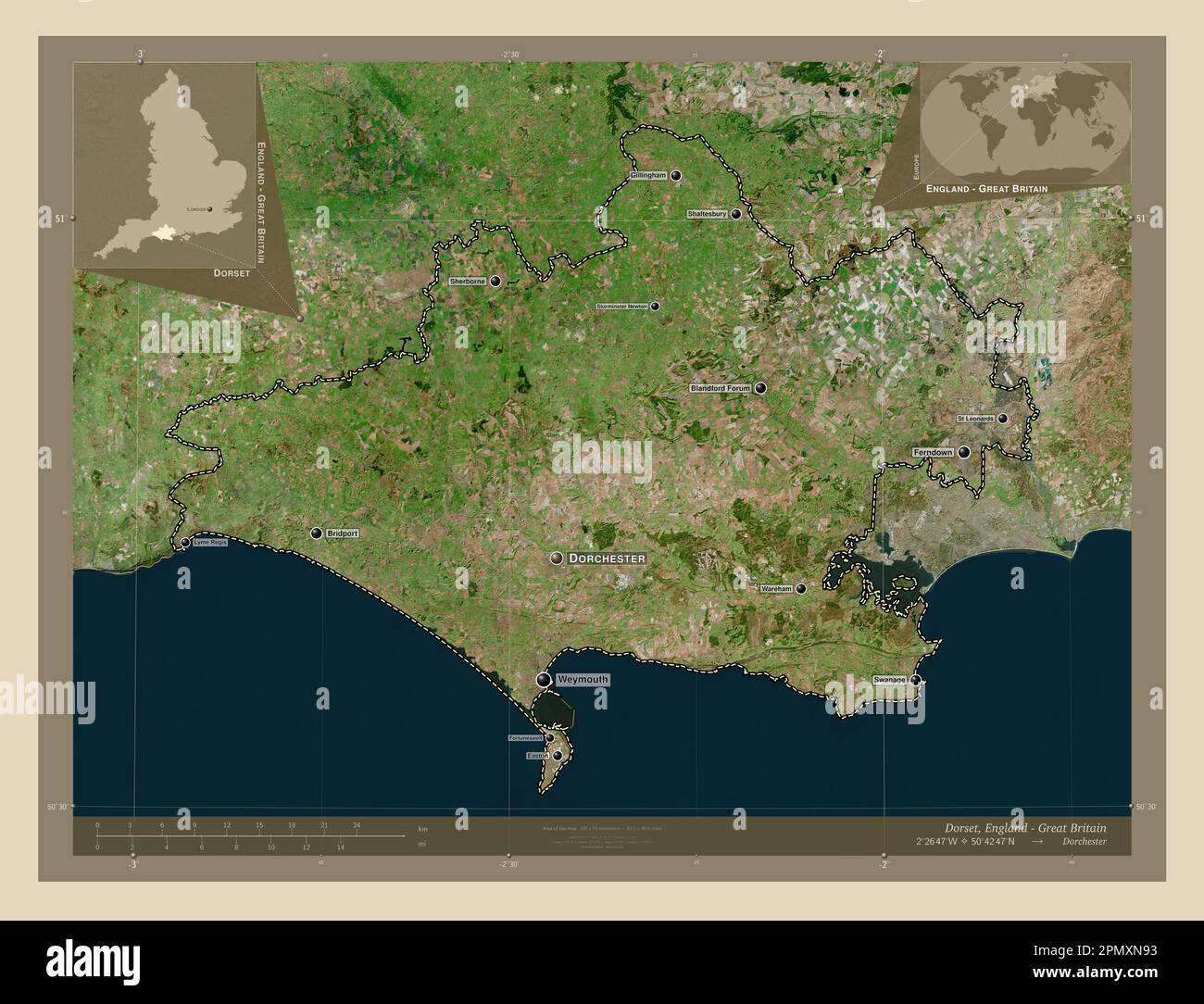 Dorset, administrative county of England - Great Britain. High ...