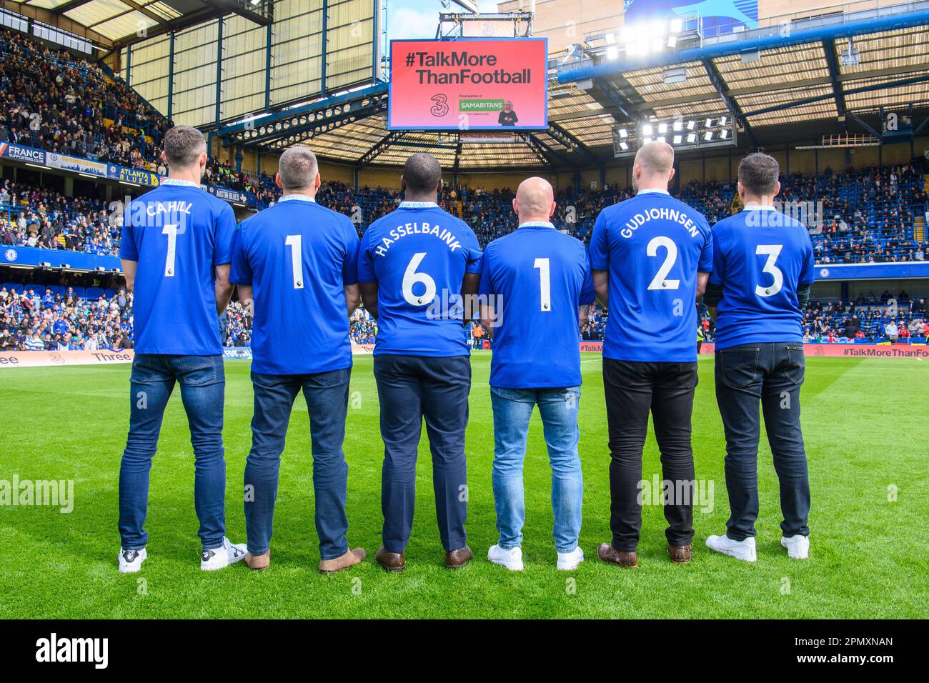 EDITORIAL USE ONLY Former Chelsea players Gary Cahill, Jimmy Floyd ...
