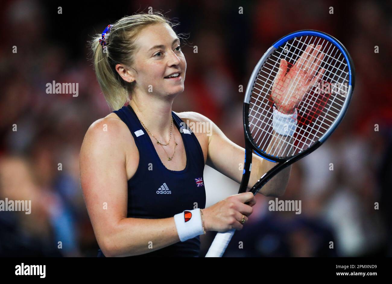 Great Britain’s Alicia Barnett celebrates following the Billie Jean ...