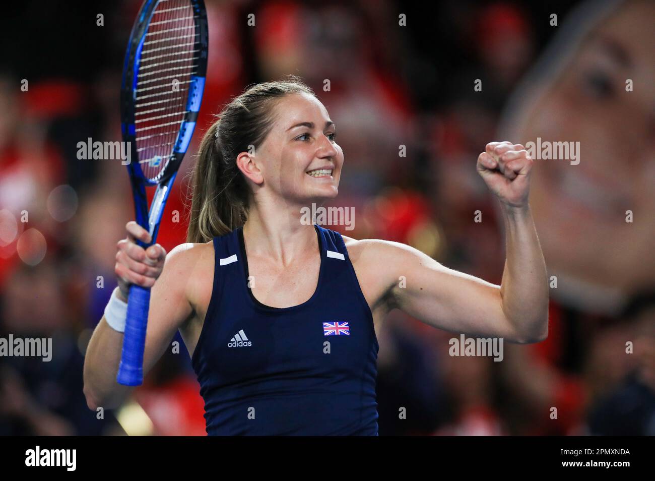 Great Britain’s Olivia Nicholls celebrates following the Billie Jean ...