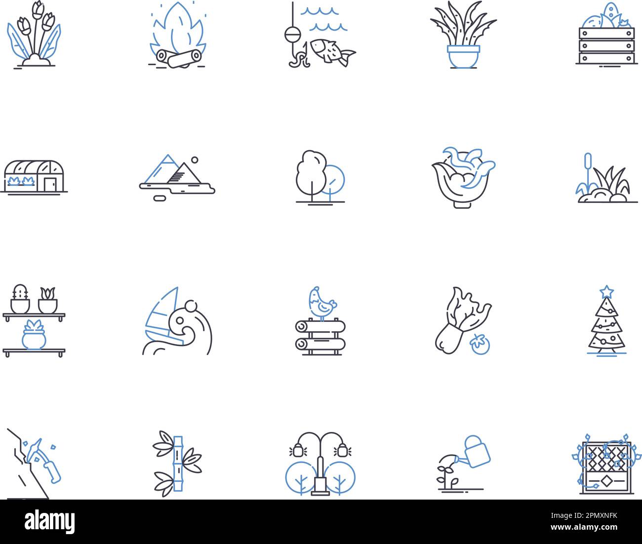 Nature outline icons collection. Nature, Wilderness, Outdoors ...