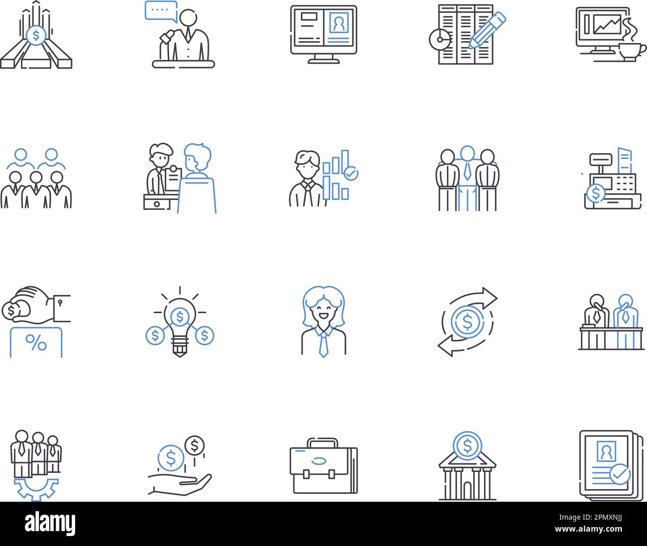 Audit outline icons collection. Auditing, Assessments, Testing ...