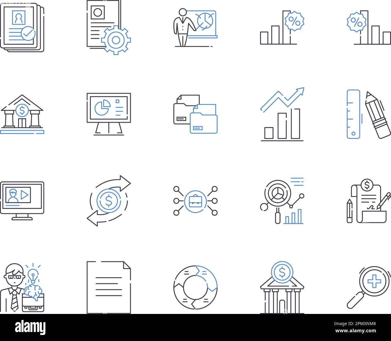 Business audit outline icons collection. Audit, Business, Review ... Business audit outline icons collection. Audit, Business, Review ...