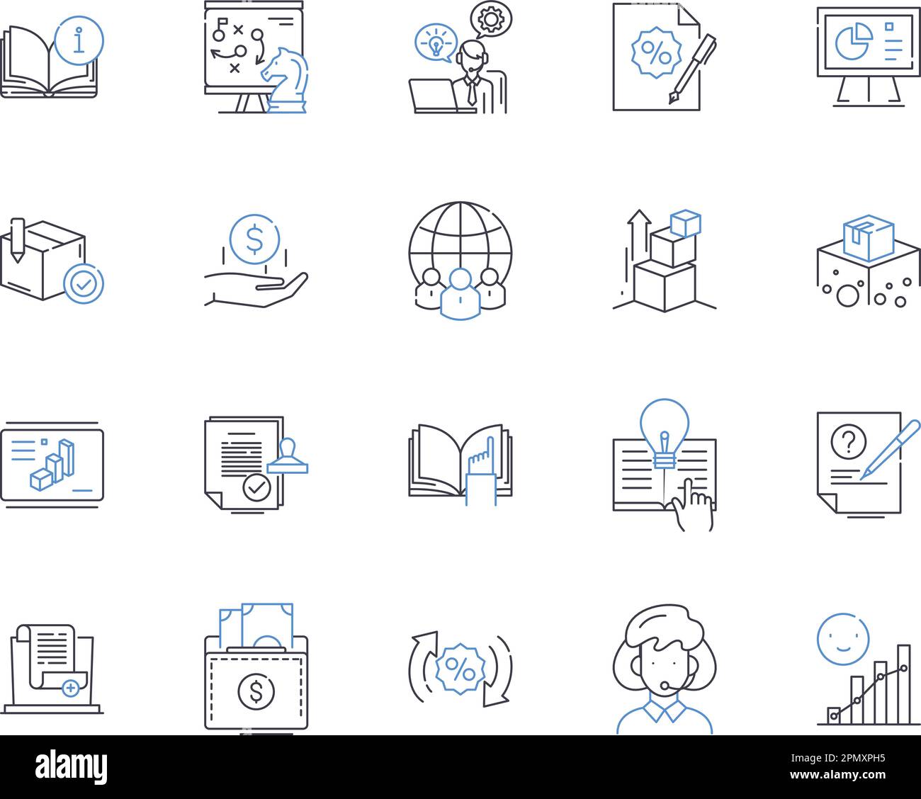 Bank office space outline icons collection. Bank, Office, Space ...