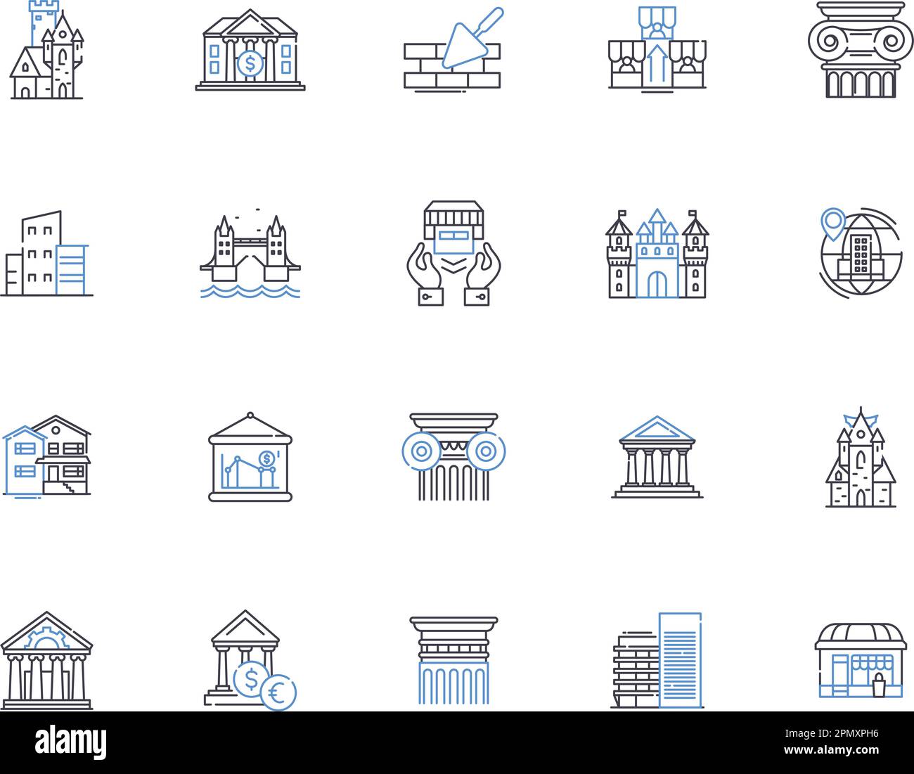 Urban design outline icons collection. Urban, Design, Streetscape, Planning, Landscape ...