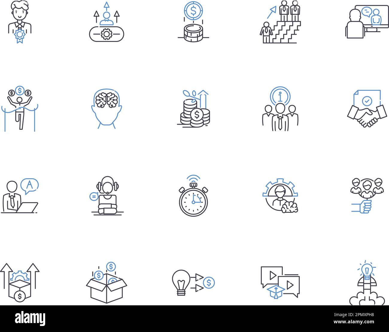 Motivation outline icons collection. Inspire, Excite, Stimulate ...
