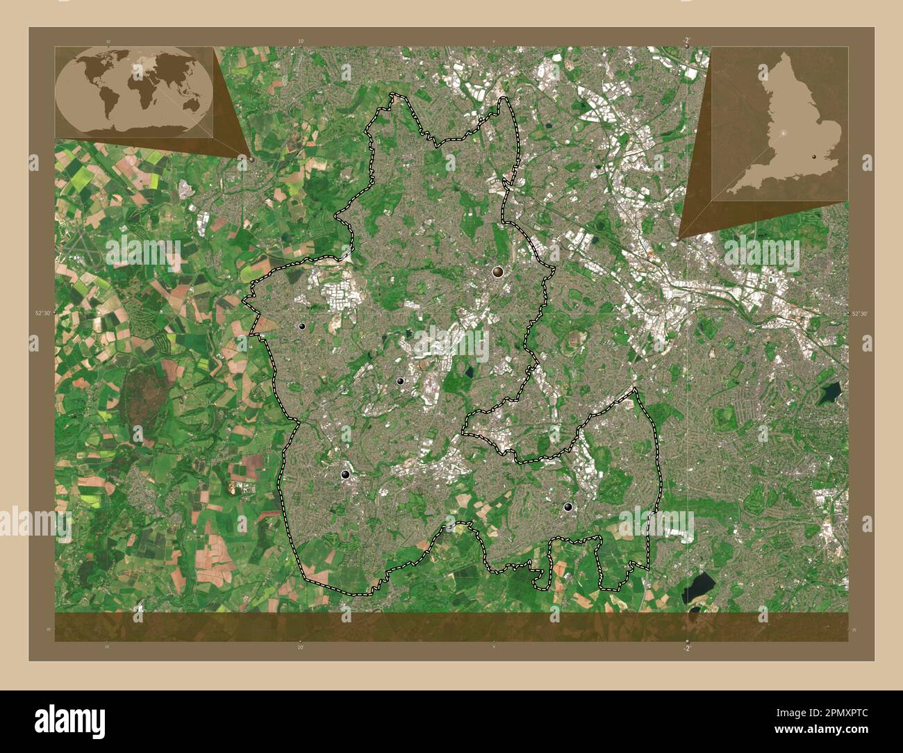 Dudley, administrative county of England - Great Britain. Low ...