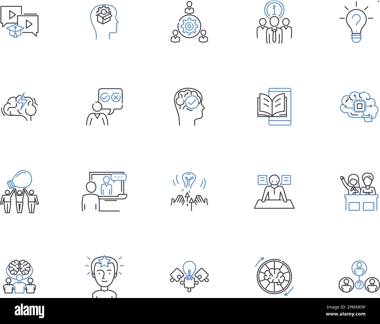 Mindset outline icons collection. Mental attitude, Outlook, Perspective ...