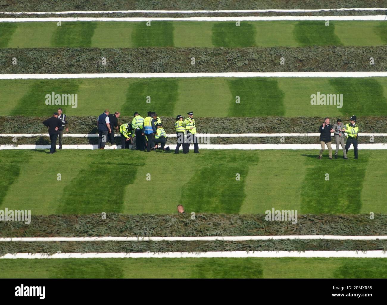 Police officers respond to Animal Rising activists attempting to invade ...