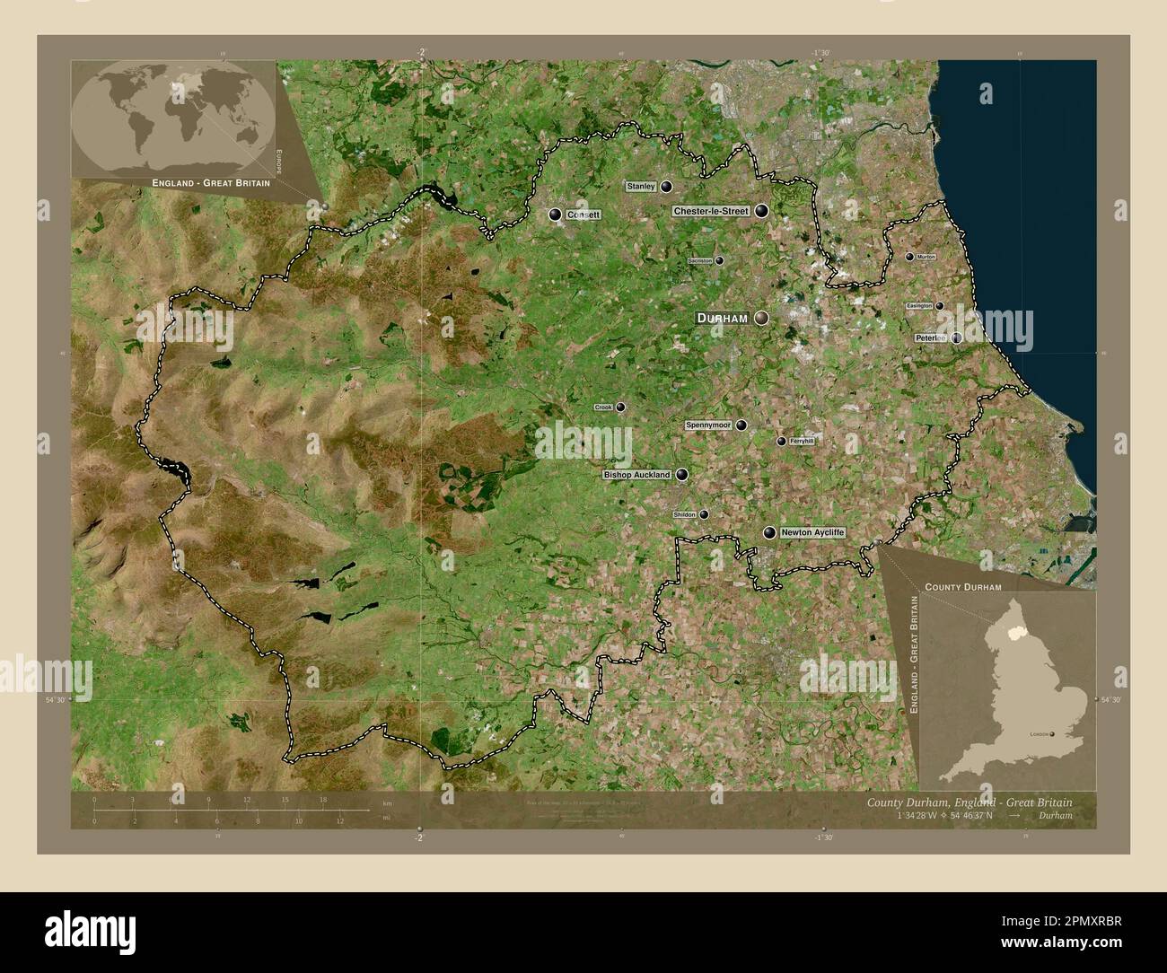 County Durham, administrative county of England - Great Britain. High ...