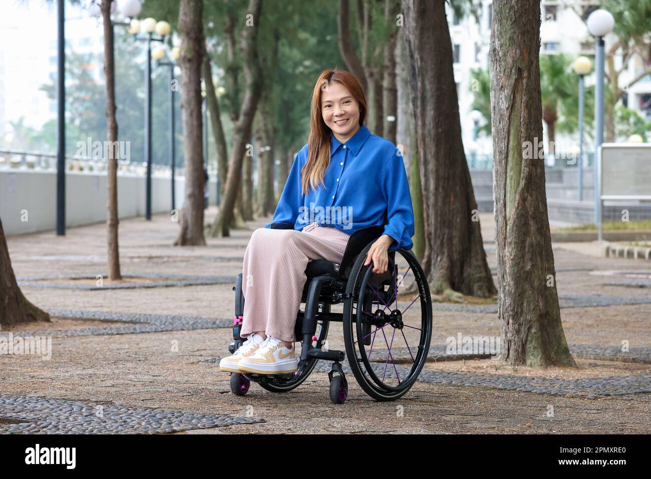 Rabi Yim Chor-pik at her home. She was badly injured in a car accident ...