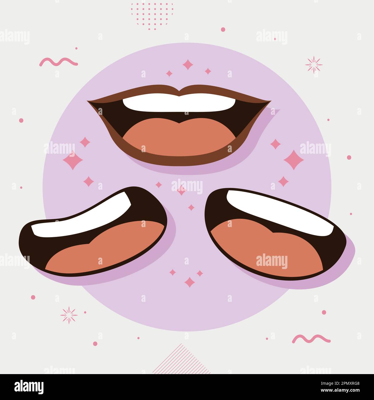 Teeth mouths lips Stock Vector Images - Alamy