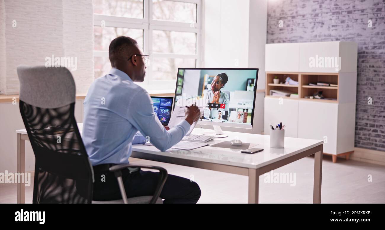 Online Video Conference Job Interview Meeting Call Stock Photo - Alamy